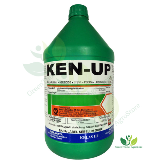 KEN-UP 4L Glyphosate 41% Herbicide/ Kenso Racun Rumput Rumpai Ladang ...