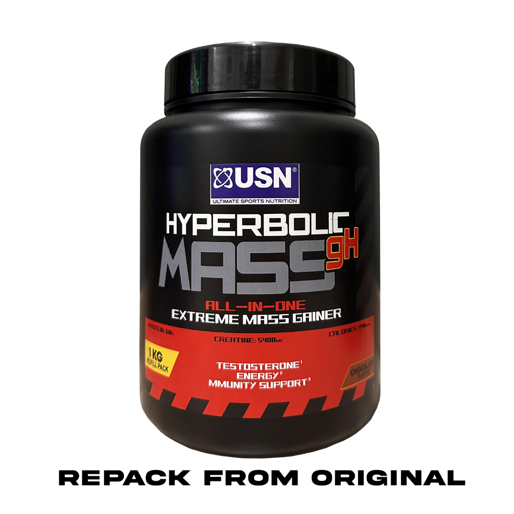 Halal (6kg) USN Hyperbolic Mass gH Extreme Weight Gainer Protein Powder ...