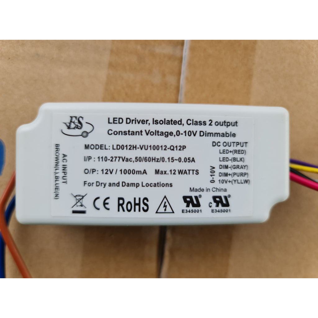 ES LD012H 12w LED Driver Constant Voltage 0-10V Dimmable | Shopee Malaysia