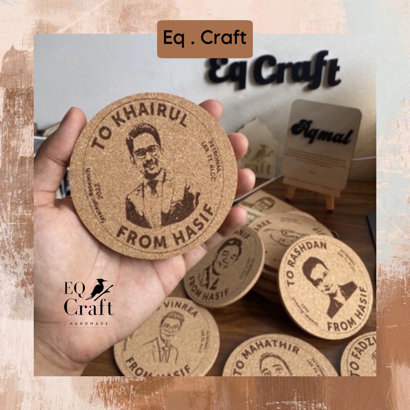 Custom Cork Plain Coaster Coffee Tea Cup Mat Pad Heat Insulation [ Eq ...