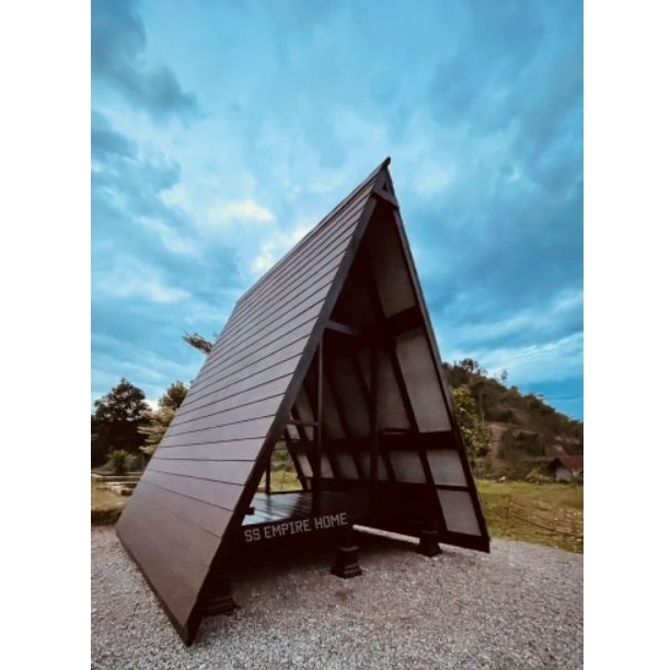 Gazebo 14x14 Triangle Hard Solid Wood Pondok Kayu Handmade Outdoor ...