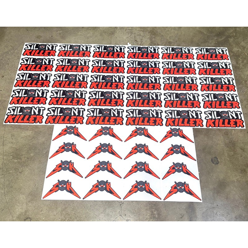 SILENT KILLER Sticker Cutting Pantulan Cahaya Untuk Helmet Dan Motor ...