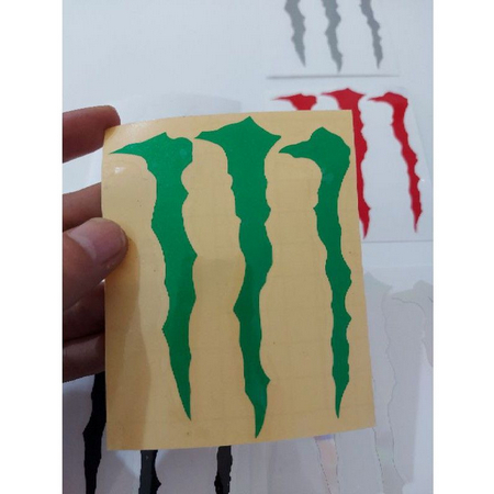 M Green Monster Helmet Side Skirt Vinyl Window Body Bumper Bonnet ...