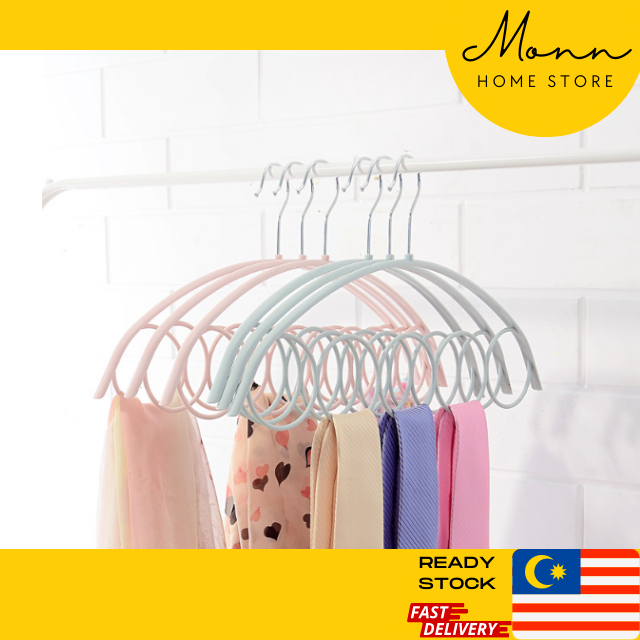 [READY STOCK] MONN Simple Plastic Ring Cloth Scarf Belt Hanger ...