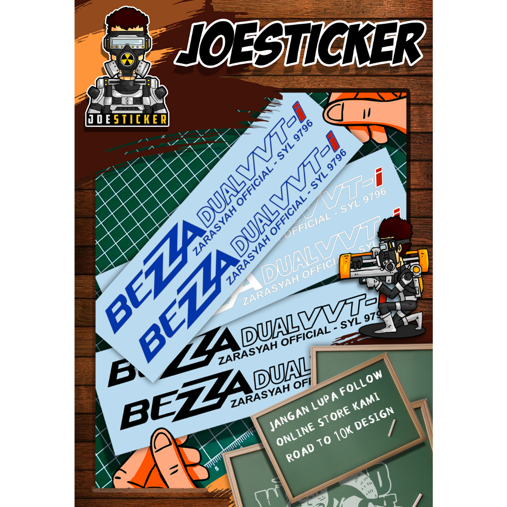 sticker untuk pintu belakang perodua bezza (sepasang) | Shopee Malaysia