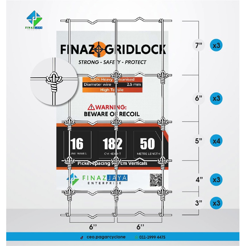 Pagar Cyclone 6 KAKI (GRIDLOCK) - heavy duty wire | Shopee Malaysia
