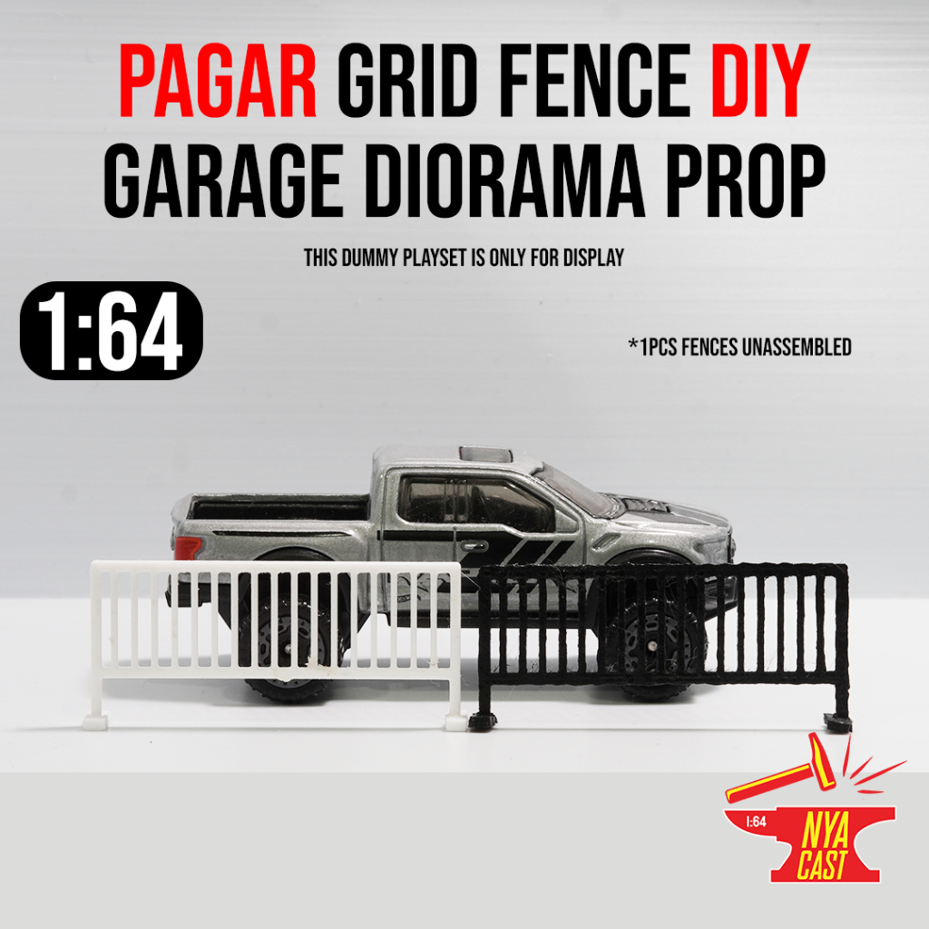 Pagar Grid Fence Barrier Protection 1/64 Diorama Diecast Hotwheels 1:64 ...