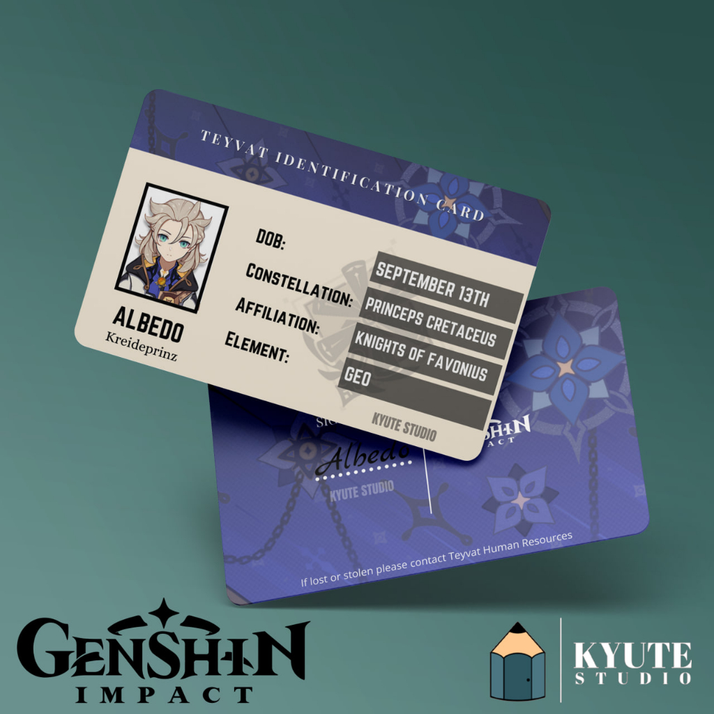 GENSHIN IMPACT MONDSTADT ID CARD COLLECTION | Shopee Malaysia
