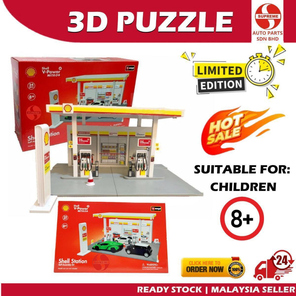 S2U Shell V-Power Nitro 3D Puzzle Shell Station Puzzle Toy Car ...