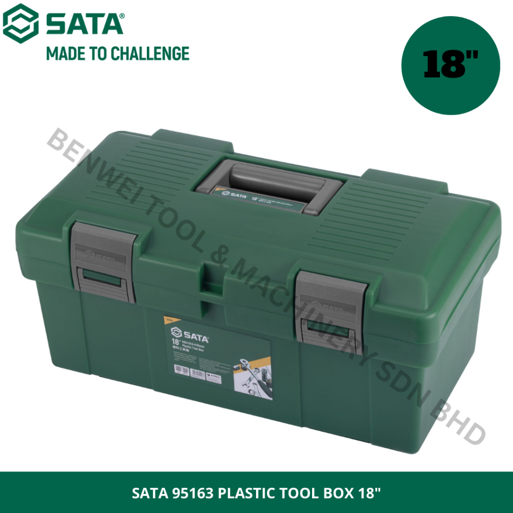 SATA 95163 PLASTIC TOOL BOX 18'' / 45 X 24. X 21CM TOOL BOX / TOOL CASE ...