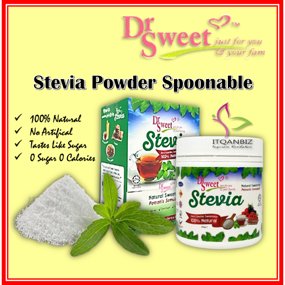Dr. Sweet - Stevia Powder Spoonable / Stevia Serbuk 100% Original (300g ...