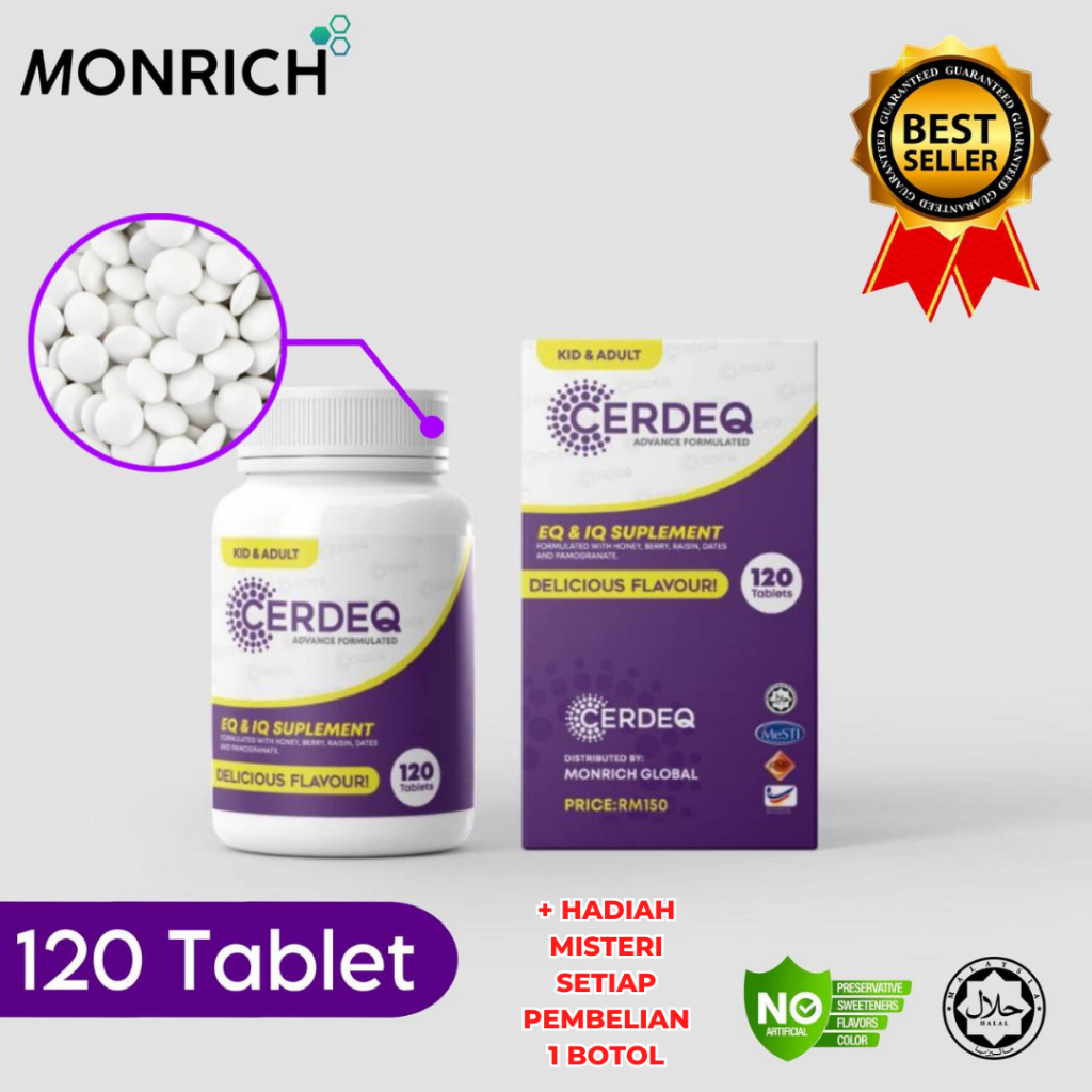 CERDEQ Vitamin minda coklat anak speech delay autism ExamA excel hana examo mindtropic hfocus ...