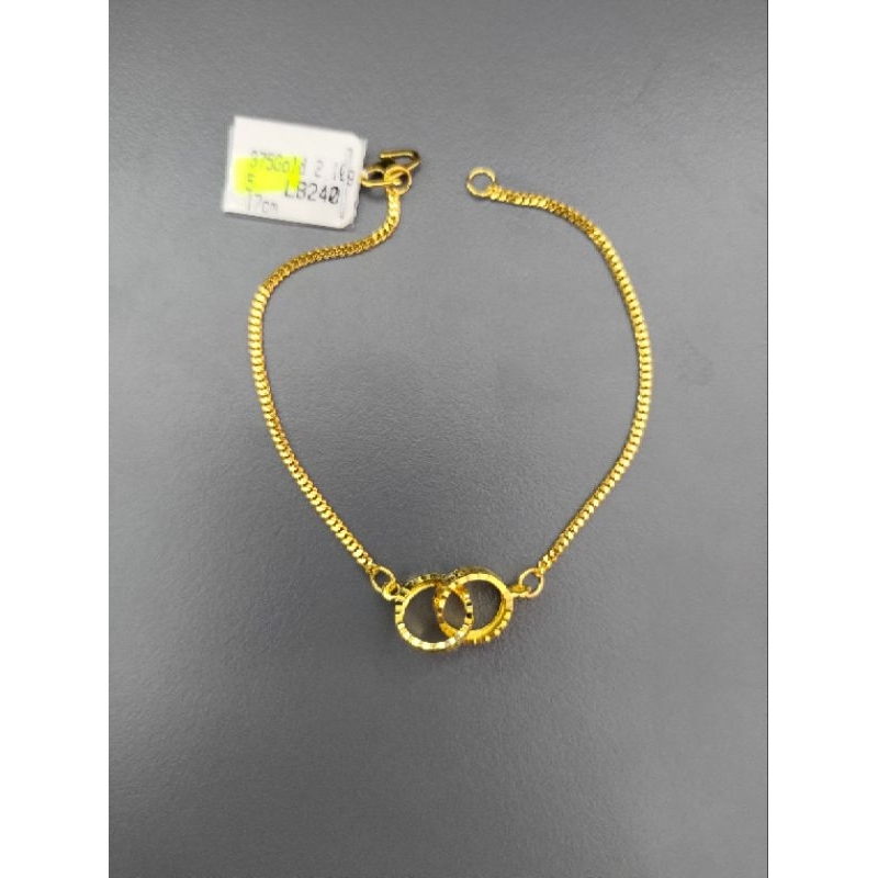 Emas 375 rantai tangan mesin bulat (T138C) | Shopee Malaysia