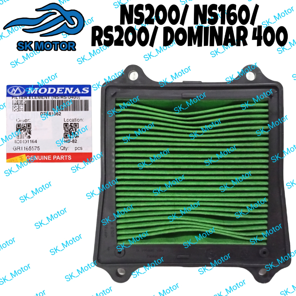 Modenas PULSAR NS200 NS160 RS200 DOMINAR 400 Original Element Assy Air ...