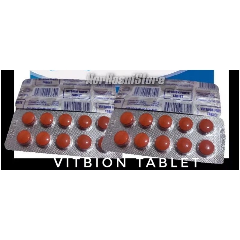 VitBion Tablet Original Vitamin B1,B6,B12,vitamin saraf,1 tablets ( 10 ...