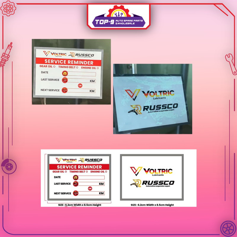 Premium Quality Mileage Sticker for Engine Oil / Auto Transmission ...