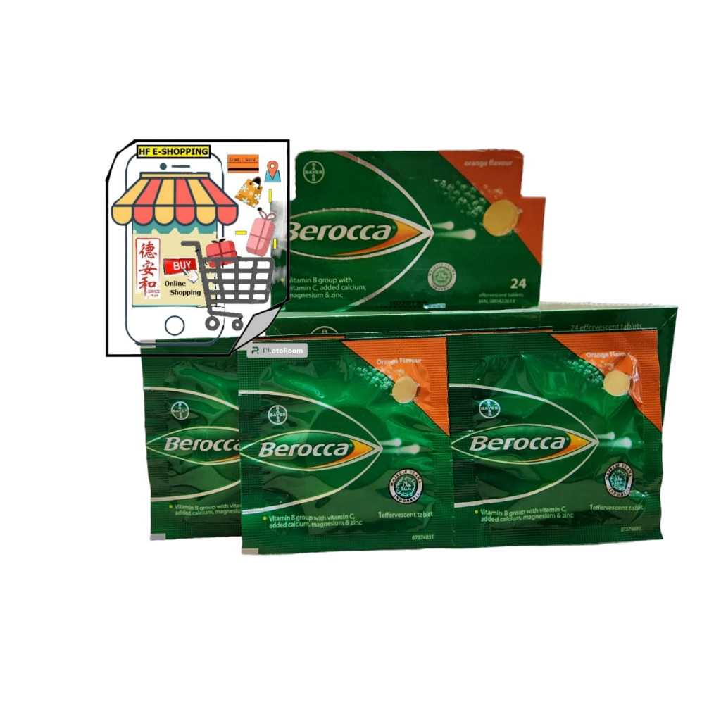 BEROCCA EFFERVESCENT TABLETS ORANGE 2X12'S | Shopee Malaysia