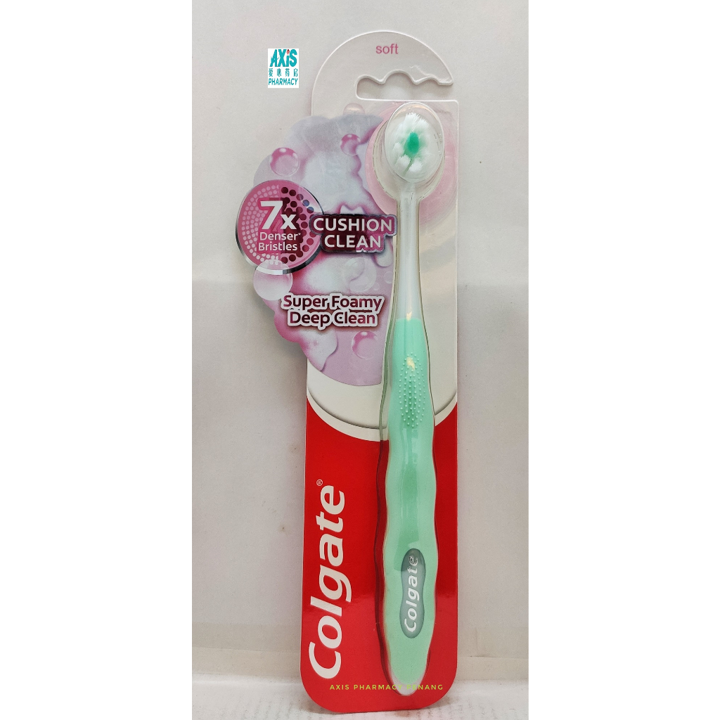 COLGATE CUSHION CLEAN SUPER FOAMY DEEP CLEAN TOOTHBRUH 3.5mm 1's Pieces ...