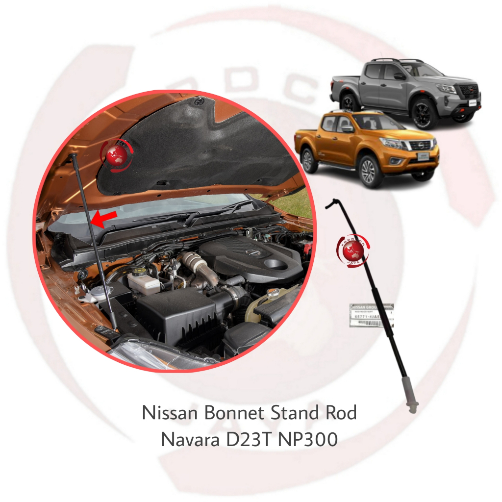 Nissan Navara Front Bonnet Stand Rod NP300 D23T Navara Pro-4x 65771 ...
