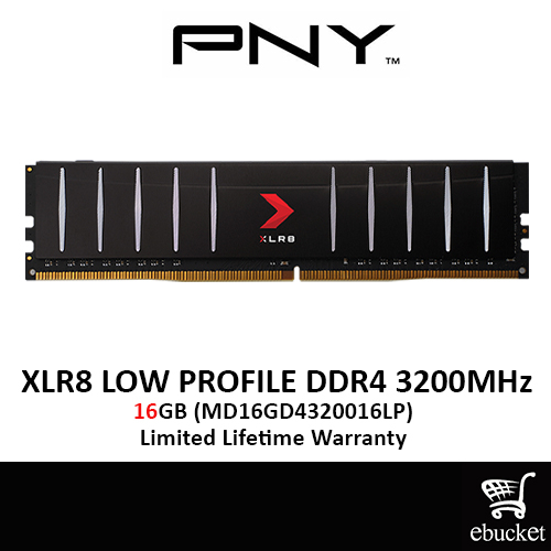 PNY XLR8 16GB 3200MHZ DDR4 GAMING LOW PROFILE PERFORMANCE RAM ...