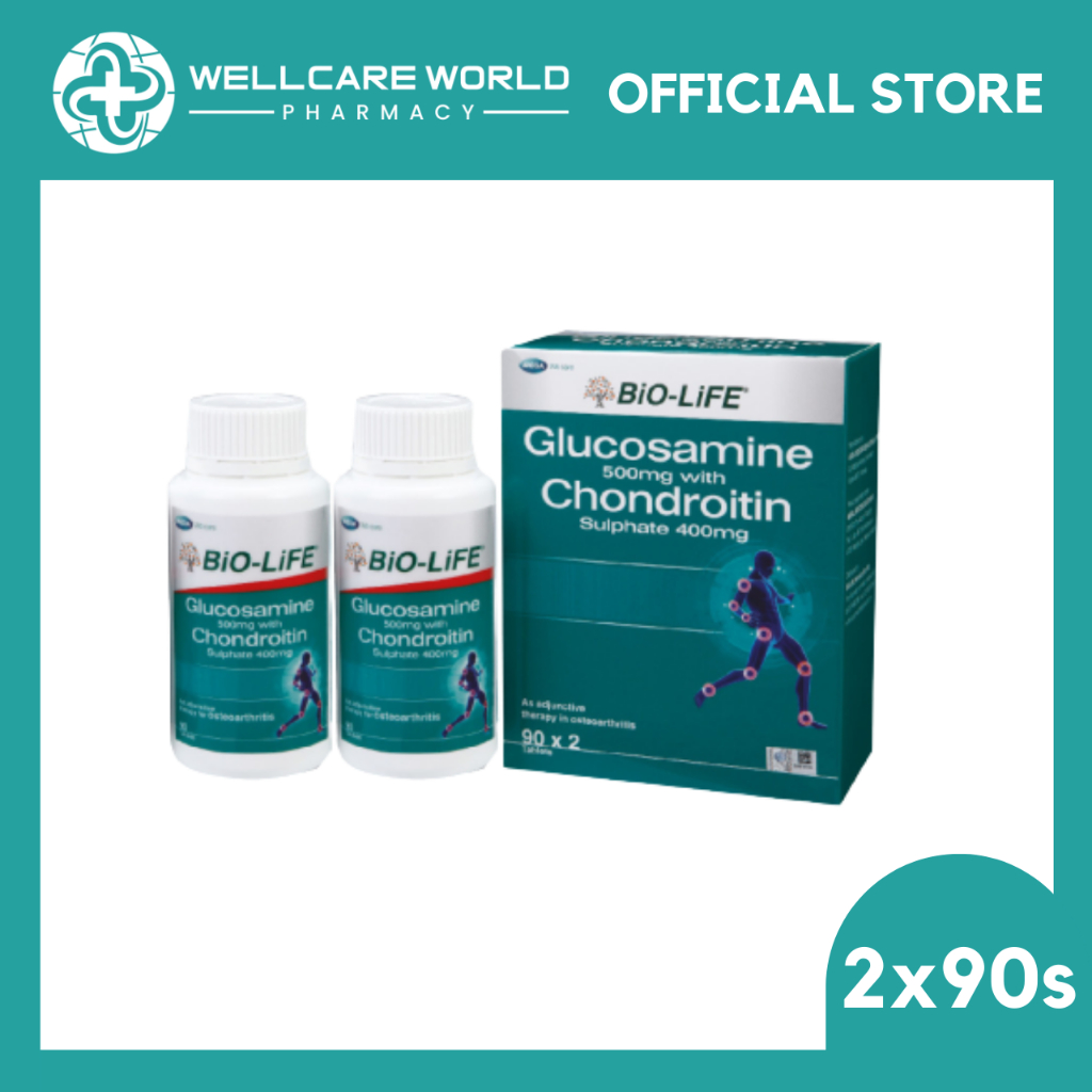 Bio-Life Glucosamine + Chondroitin 500mg/400mg Tablets 2x90s | Shopee ...