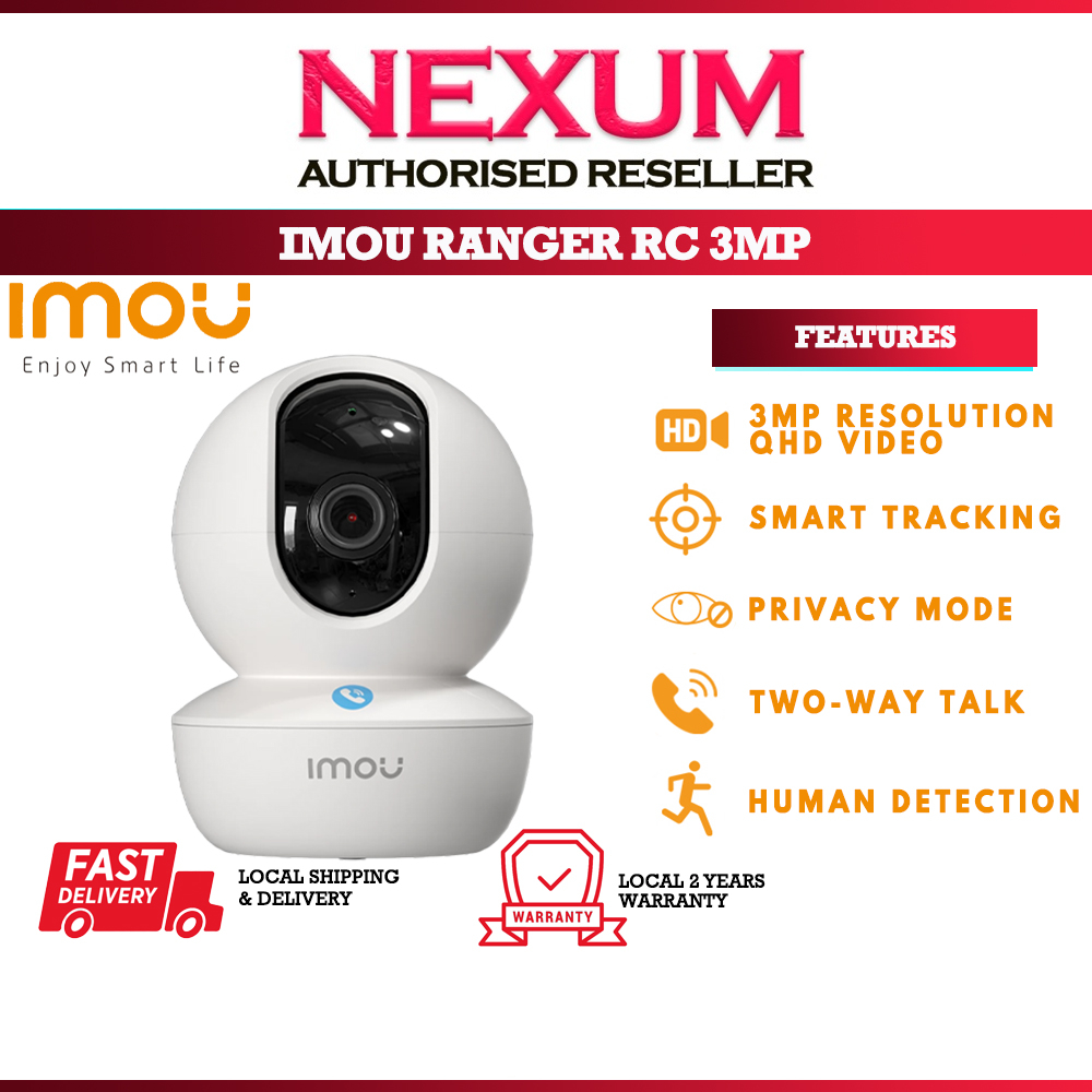 Imou Ranger RC 3MP 2K Wireless IP Camera AI Human Detection Two Way Talk Pan & Tilt Security ...