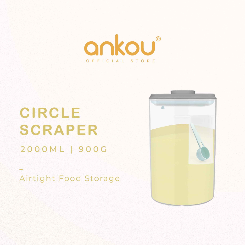 ANKOU Airtight Milk Powder Food Container With Scraper - Circle Scraper ...
