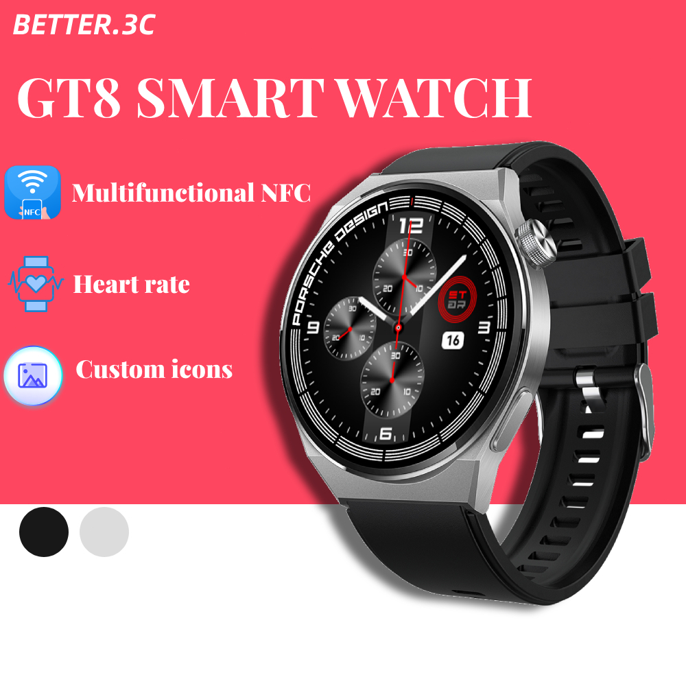 GT8 smartwatch NFC Blood Glucose Electrocardiogram Temperature Blood Oxygen Sleep Monitoring Jam ...