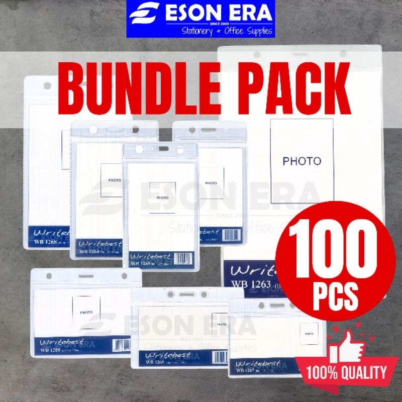 PVC Name Badge (100pcs) Bundle Pack ID Holder Writebest | Shopee Malaysia