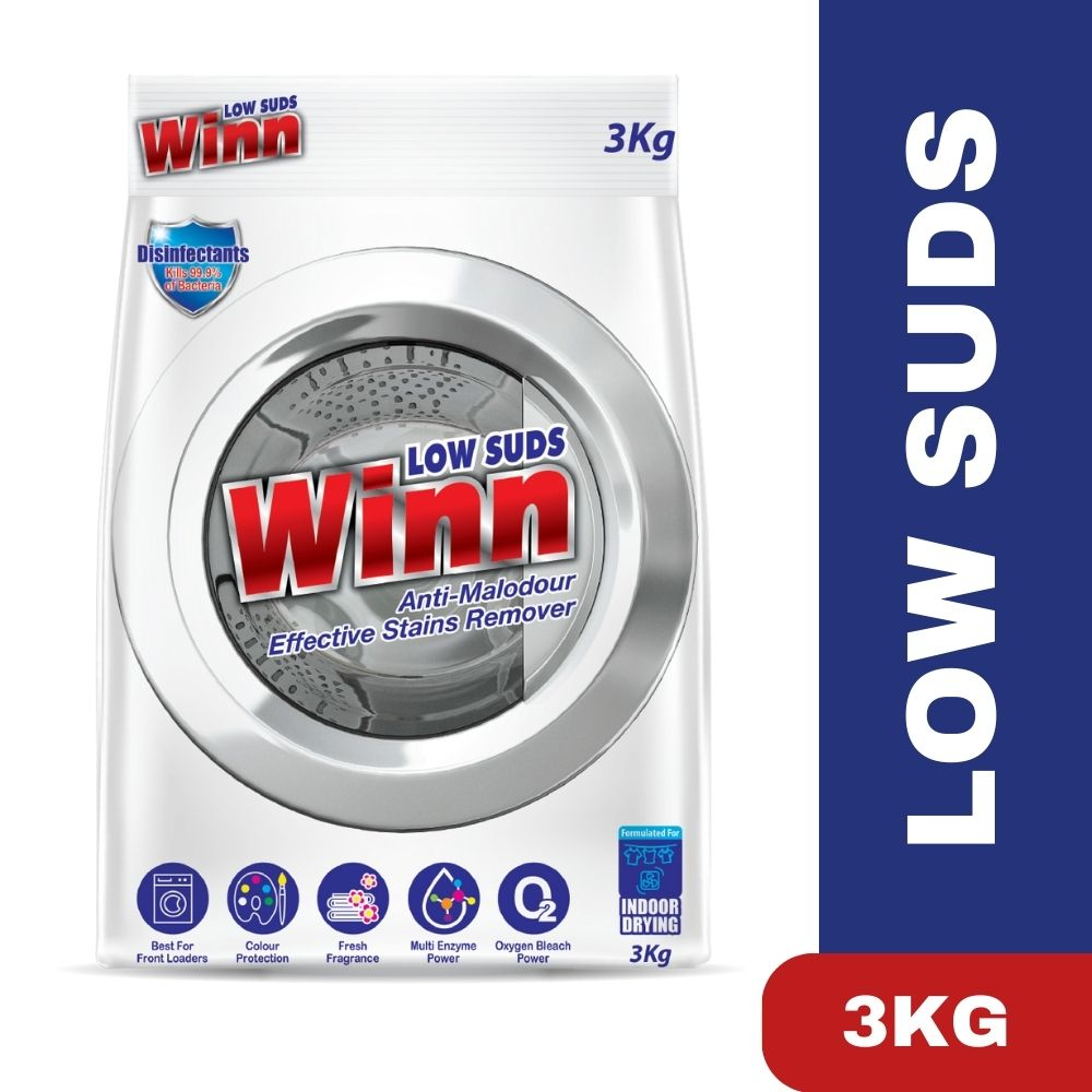 Winn Low Suds Detergent Powder 3kg | Shopee Malaysia