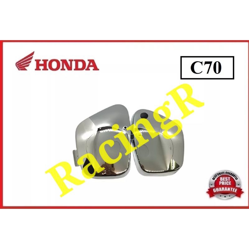 * C70 HONDA SIDE COVER L/R SET WING LOGO NO WING LOGO CP CHORME GREY GELABU | Shopee Malaysia