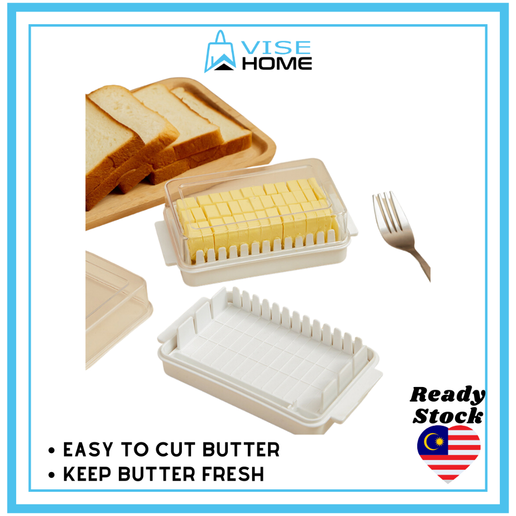 Butter Storage Cutter Box Transparent Easy Store Keep Butter Fresh ...