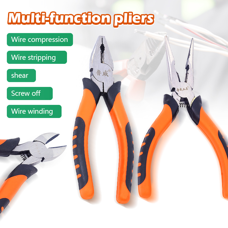 6" Combination Plier Long Nose Plier Diagonal Plier Playar Gabung Mulut Buaya Playar Muncung ...