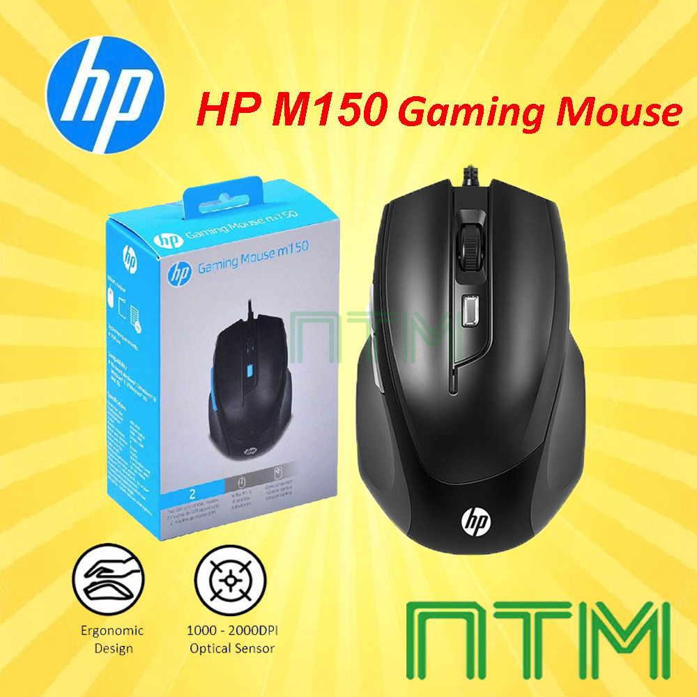 HP M150 Ergonomic Wired Gaming Mouse Optical Sensor 4 Buttons ...