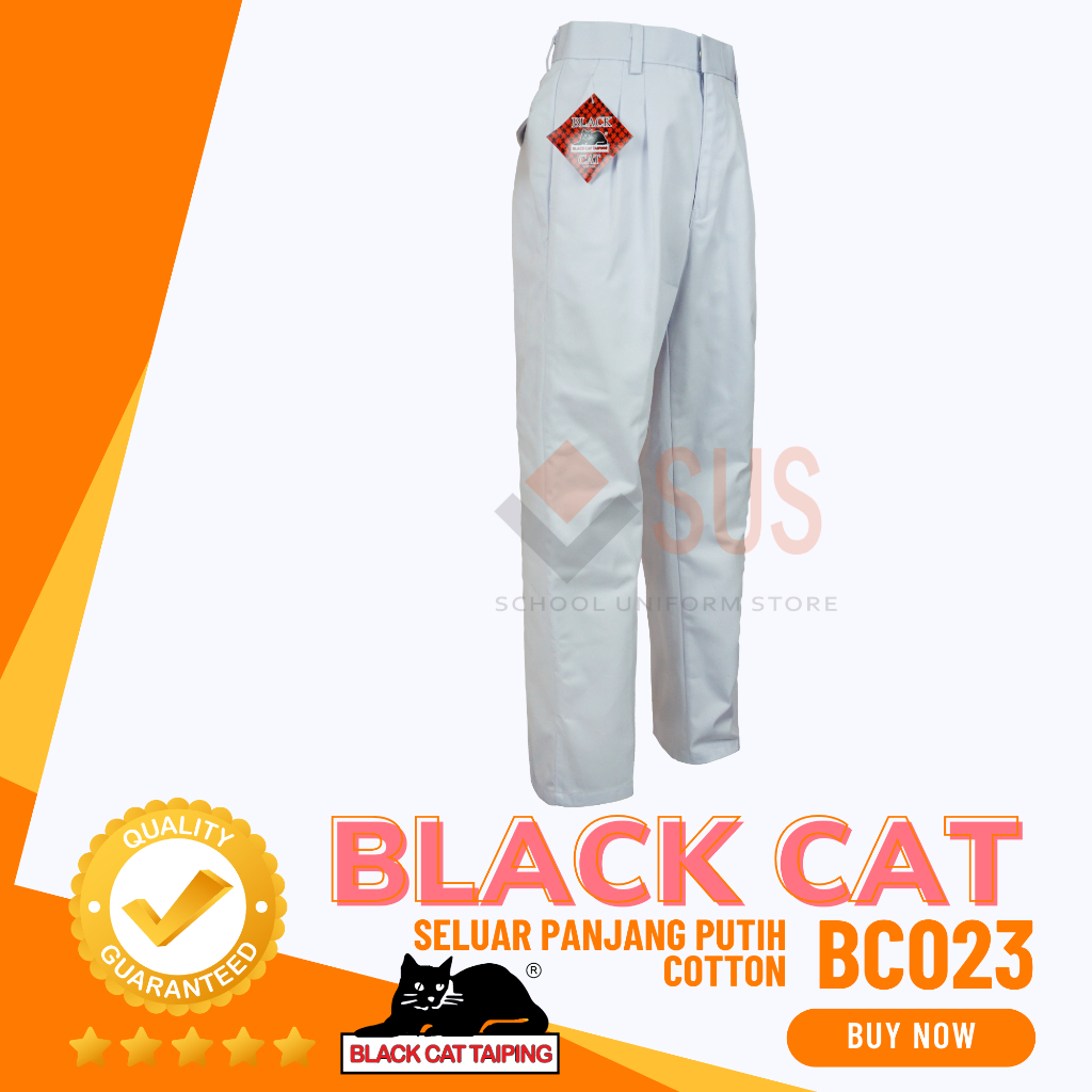 SELUAR PUTIH PANJANG COTTON SEKOLAH MENENGAH - BAJU SEKOLAH JENAMA ...
