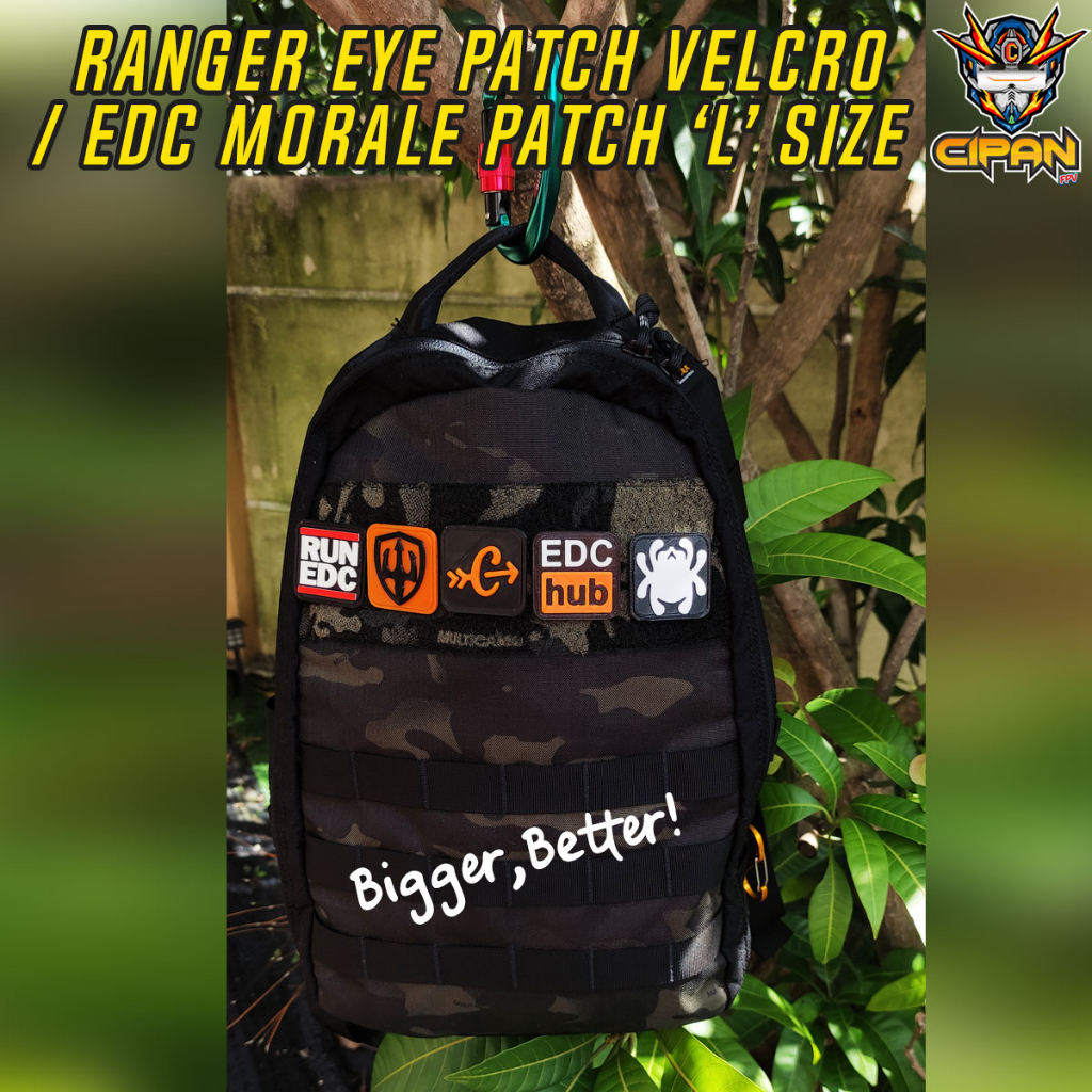 39mm x 39mm Large EDC Morale Patch Ranger Eye Patches Velcro Patch ...