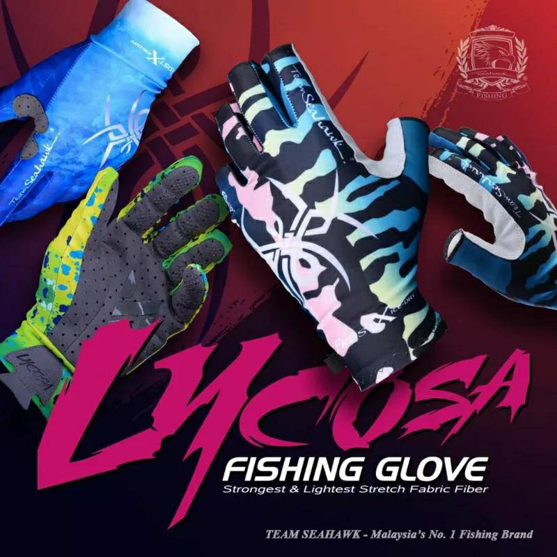 TEAM SEAHAWK LYCOSA FROST-X DRY GLOVE HALF FINGGER TOMAN | Shopee Malaysia