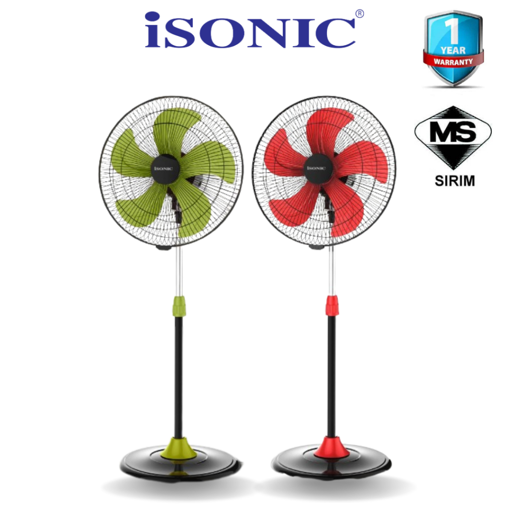 ISONIC 18" INDUSTRIAL STAND FAN ISF-1800 , 5 BLADES , KIPAS BERDIRI ...