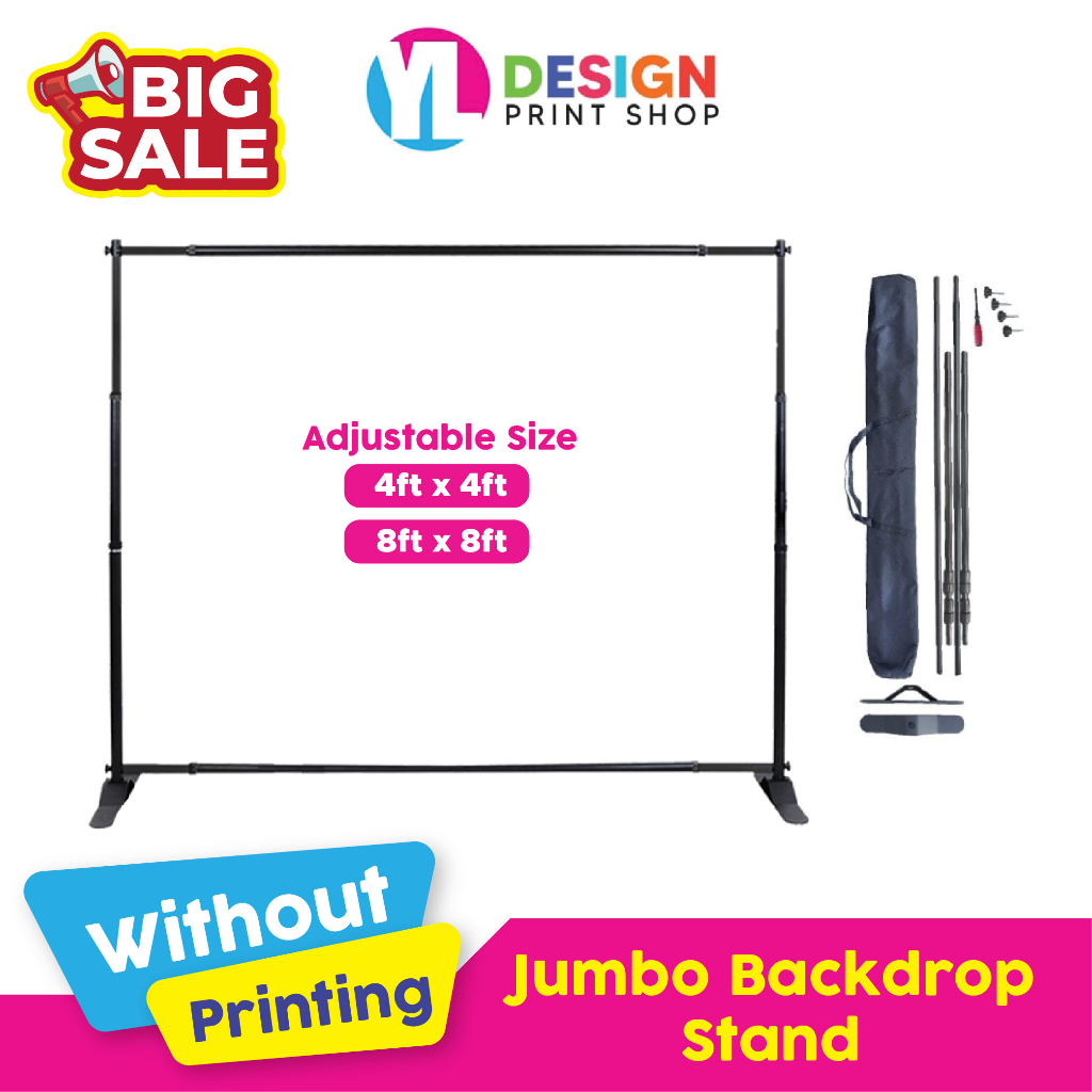 Jumbo Backdrop Banner Stand / Jumbo Backdrop Banner Stand + Printing ...