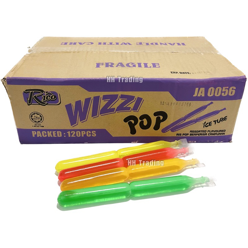120pcs RICO WIZZI POP ICE TUBE ASSORTED FRUIT FLAVOURED / AIS POP ...