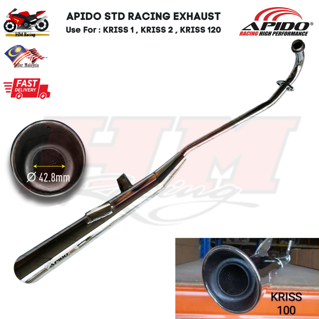 KRISS KRISS1 KRISS2 KRISS100 MR1 / EX5 DREAM - STD RACING EXHAUST EKZOS BIG HOLE OPEN RACING ...