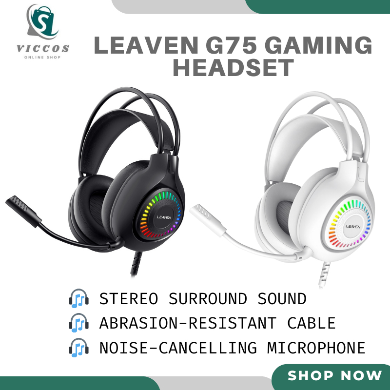 Leaven G75 7.1 Surround Sounds Gaming Headset With Noise Microphone ...