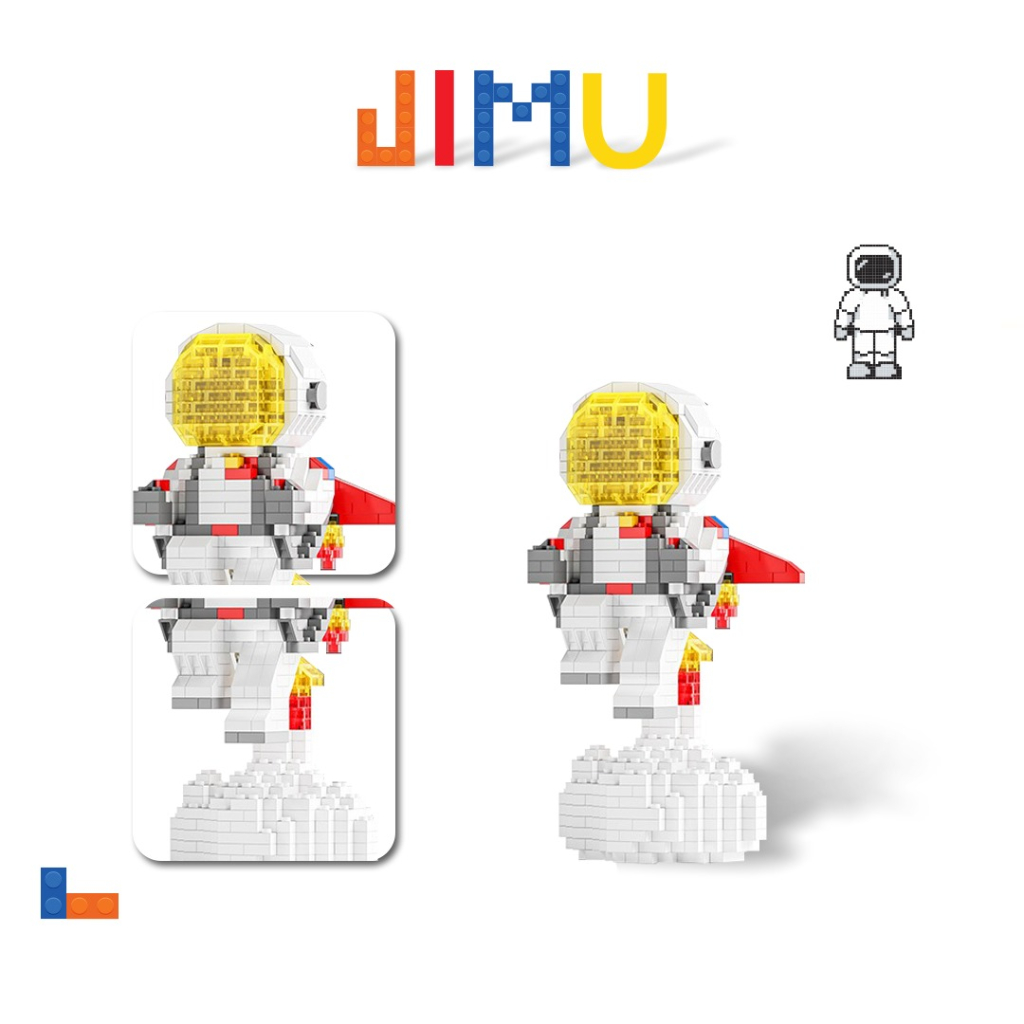 JIMU Astronaut Series W2221 Rocket Building Block Jigsaw Small Particle ...