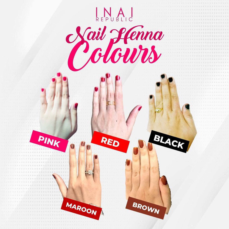 INAI REPUBLIC 💯 Original Henna Peel Off Nail Polish / Pewarna Kuku ...