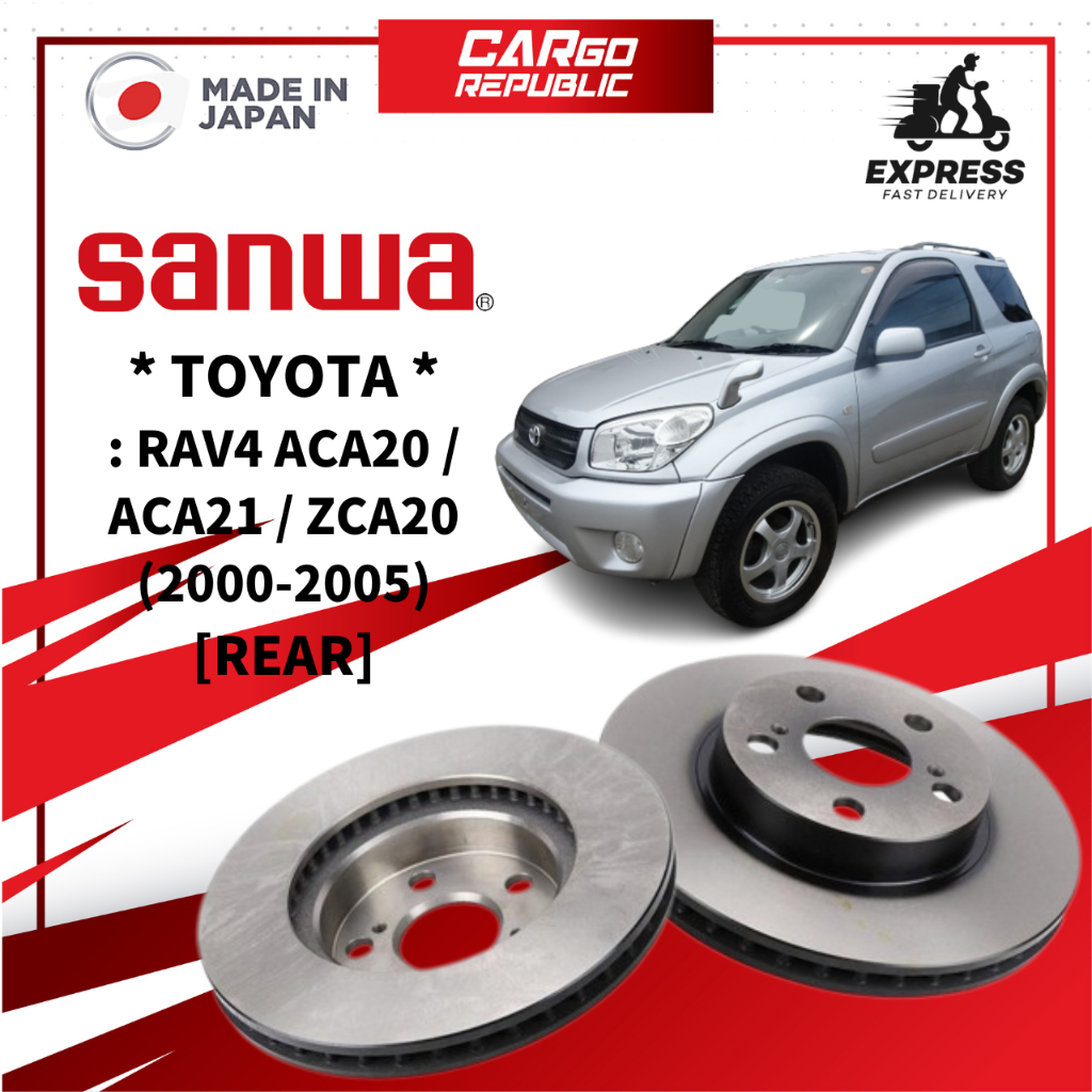 Sanwa Disc Brake Rotor Toyota Rav4 Aca20 / Aca21 / Zca20 (2000-2005 ...