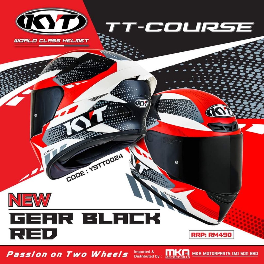 KYT TT COURSE GEAR & FUSELAGE SERIES FULLFACE | Shopee Malaysia