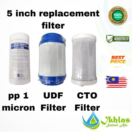 5" inch Replacement Filter ( PP Sediment ,UDF Carbon ,CTO Carbon Cilter ...