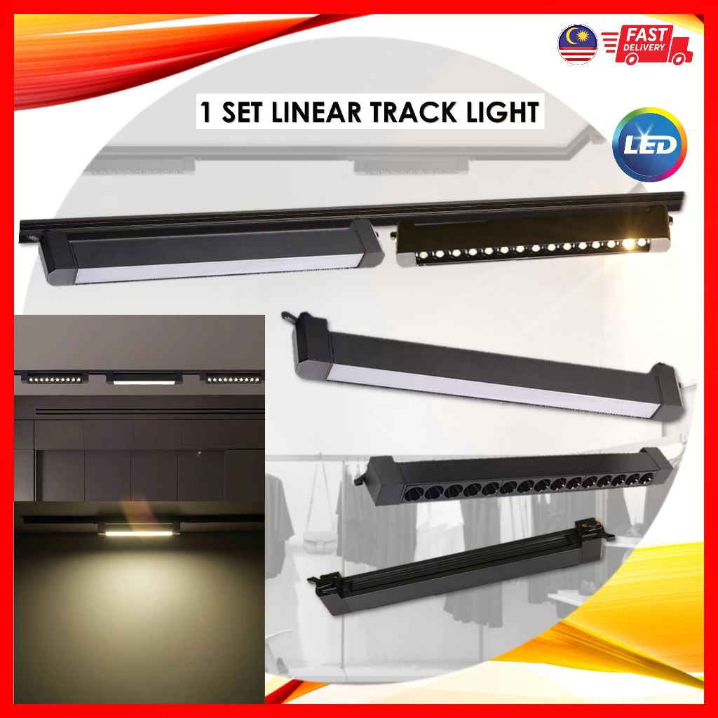 1 SET Linear Light Spotlight Frosted Grille Track Light Bar Ceiling ...