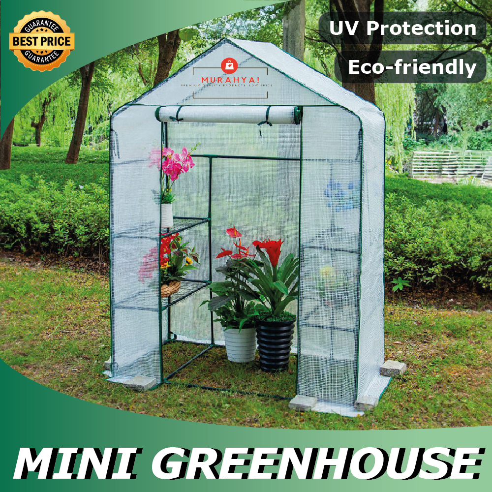 Greenhouse Pvc Plastic Netting Garden Shed Shelf Plastik Rumah Hijau ...