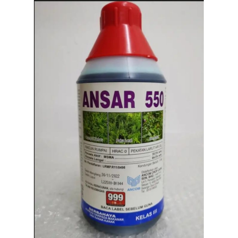 1L ANCOM ANSAR 550 MSMA 35.5% Racun Rumput Sentuhan / Racun Rumput ...